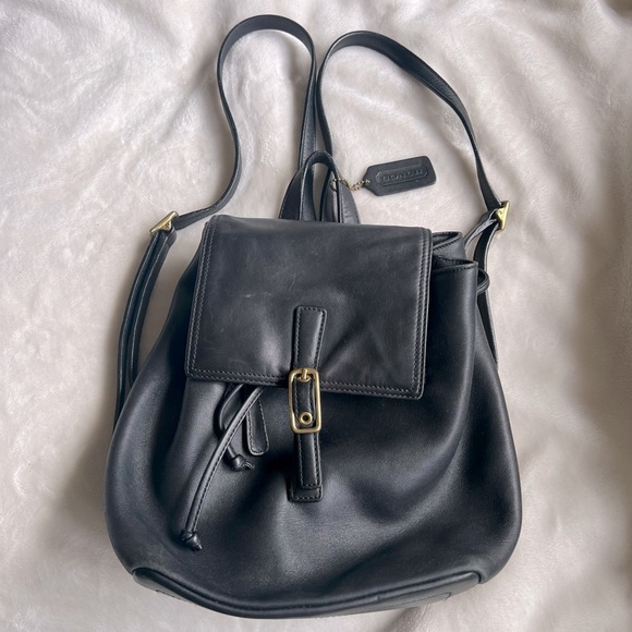 Coach | Bags | Coach Black Leather Mini Backpack | Poshmark